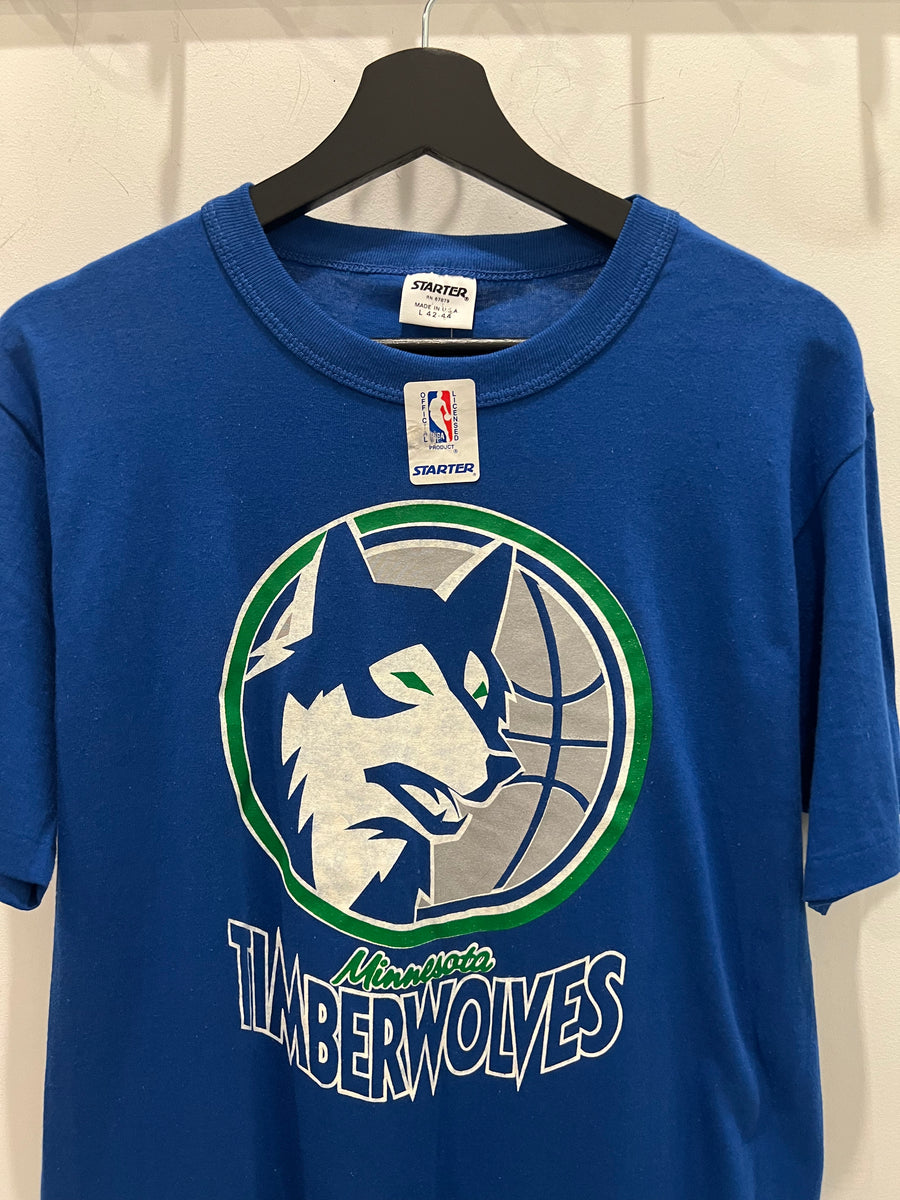 NWT Vintage Minnesota Timberwolves NBA Basketball Starter T-Shirt Sz M ...